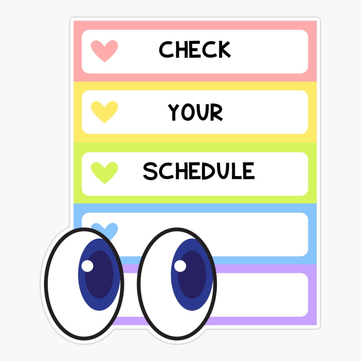 Maneki Check Your Schedule Er, Phone Decal Water Bottle Stickers Car ...