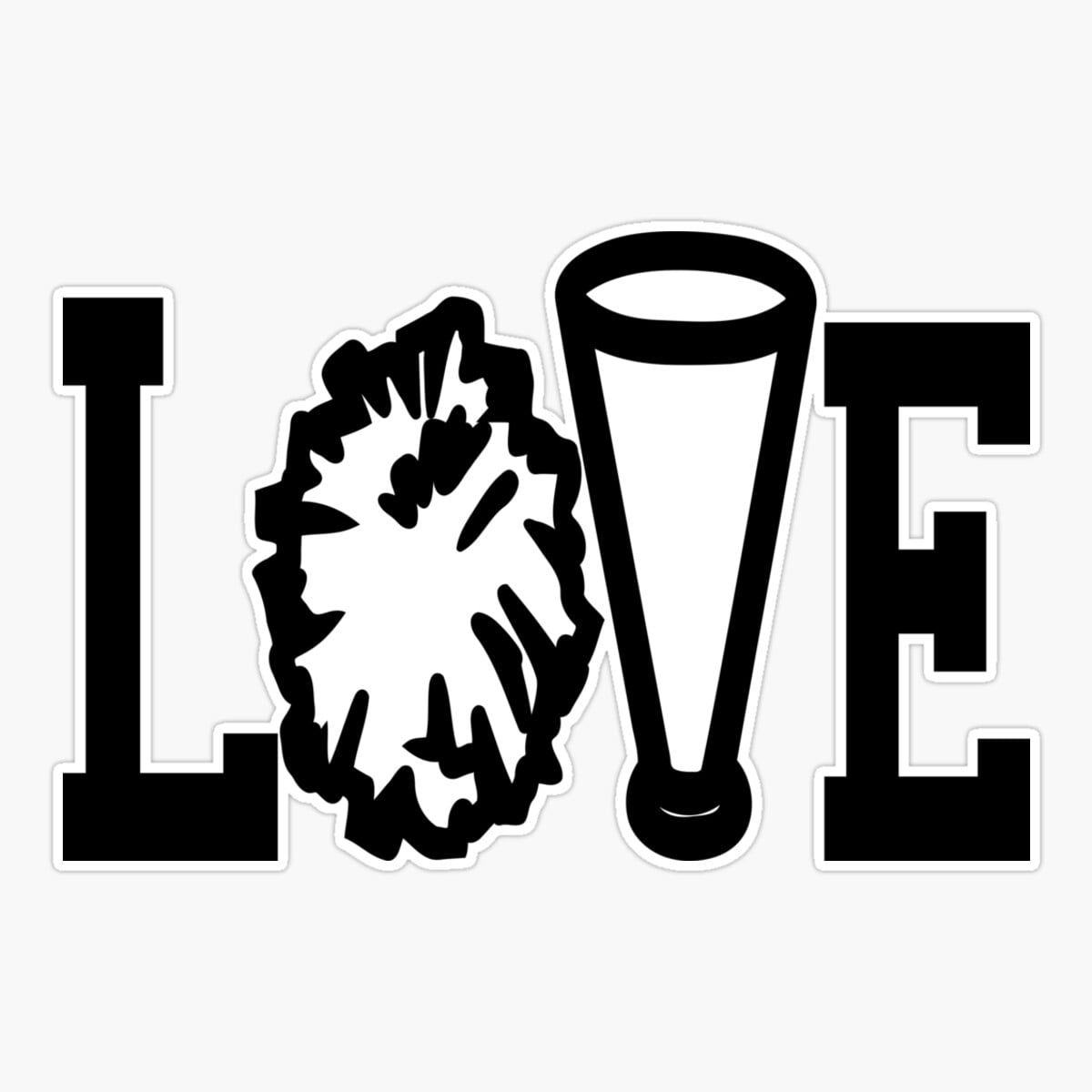 Maneki Cheer Love Cheerleading Er, Phone Decal Water Bottle Stickers ...