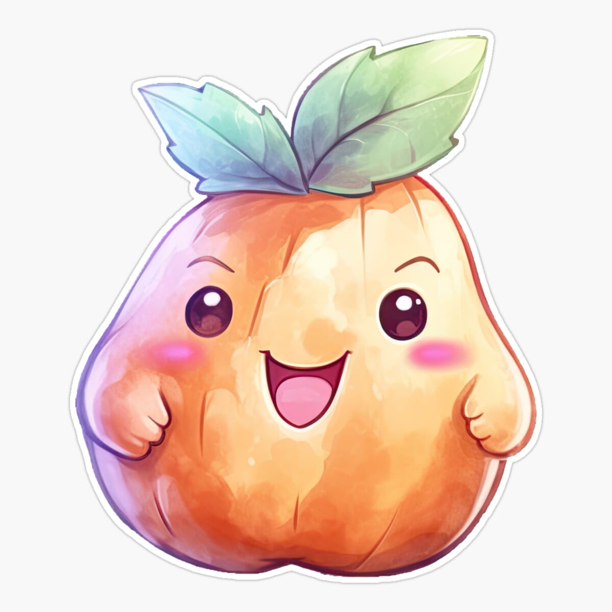 Maneki Cheery Spudville Cartoon Sweet Potato Sticker, Phone Decal Water ...