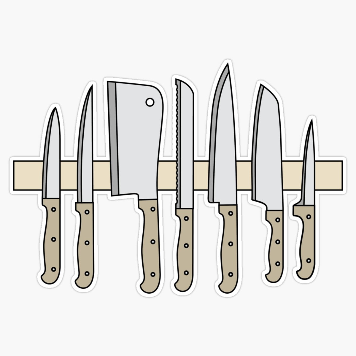 Maneki Chef Knife Holder Strip Bar Er, Phone Decal Water Bottle ...