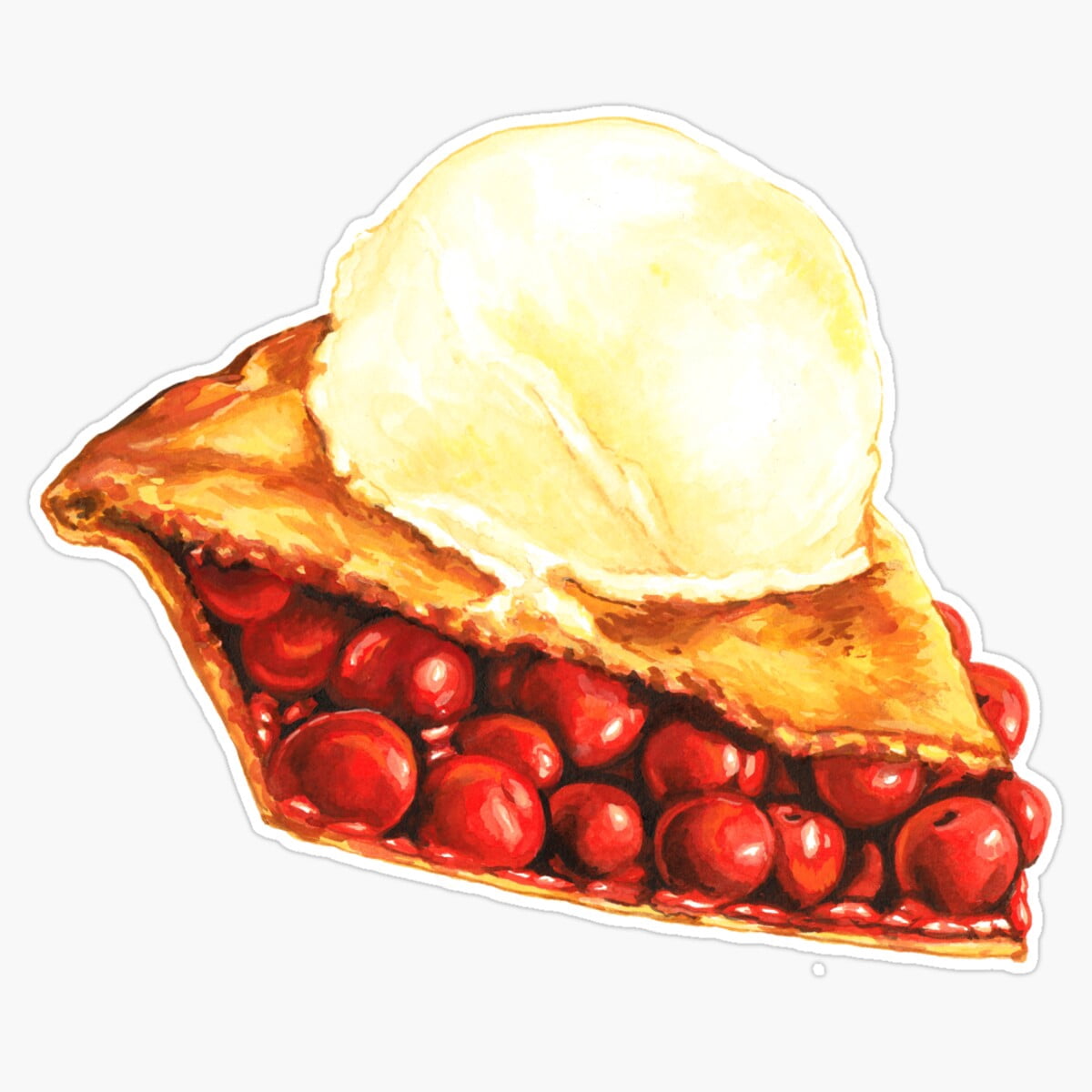 Maneki Cherry Pie Pattern Er, Phone Decal Water Bottle Stickers Car ...
