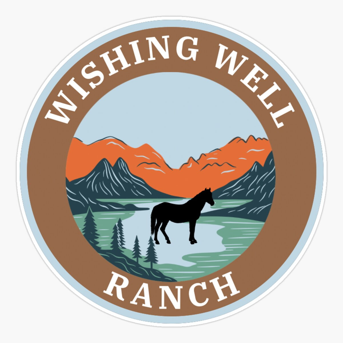 Maneki Chestnut Springs Wishing Well Ranch Sticker, Phone Decal Water ...
