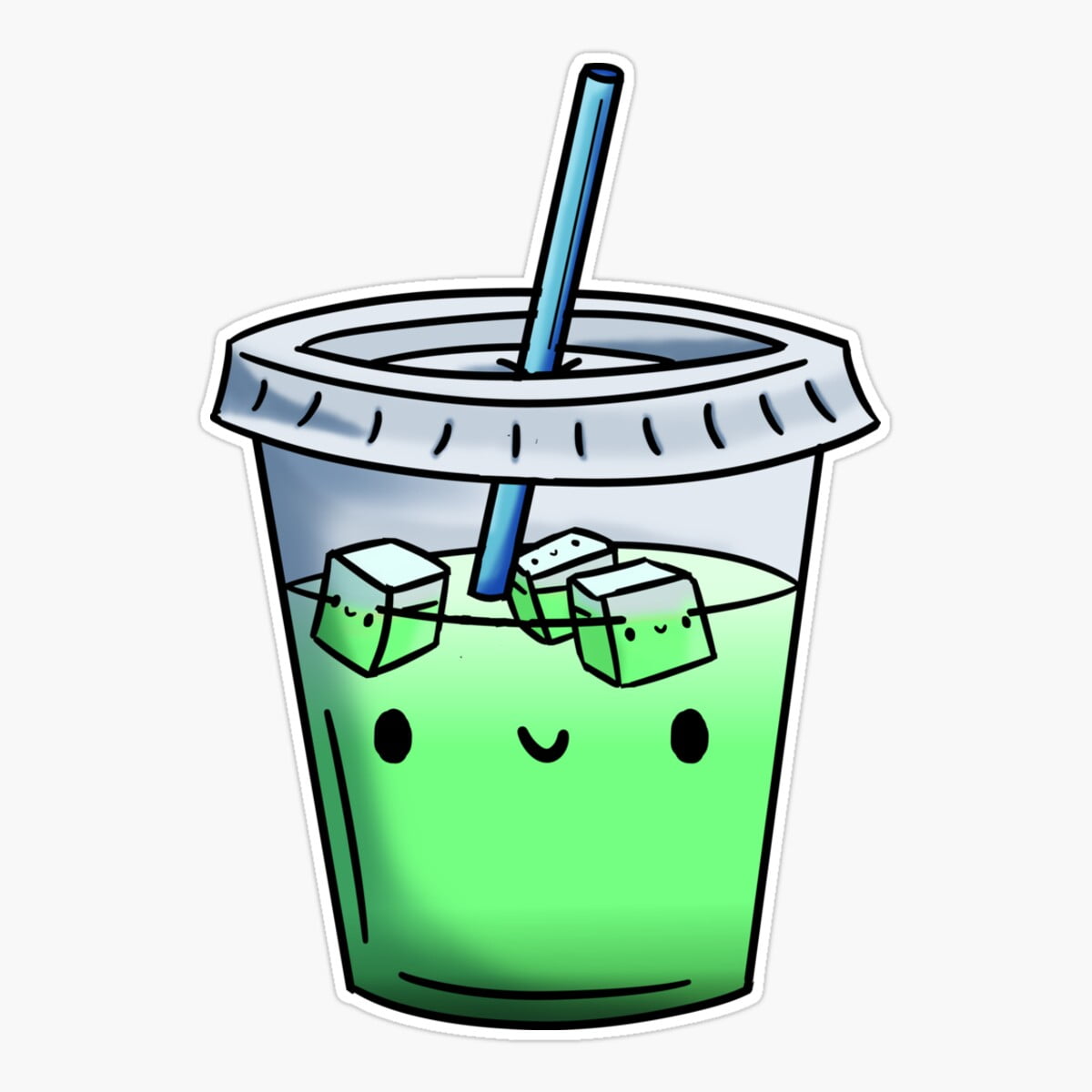 Maneki Chibi Matcha Er, Phone Decal Water Bottle Stickers Car Decals ...