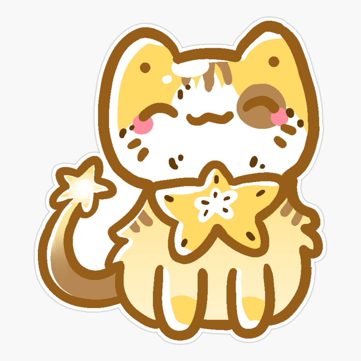 Maneki Chibi Starfuit Cat Er, Phone Decal Water Bottle Stickers Car ...