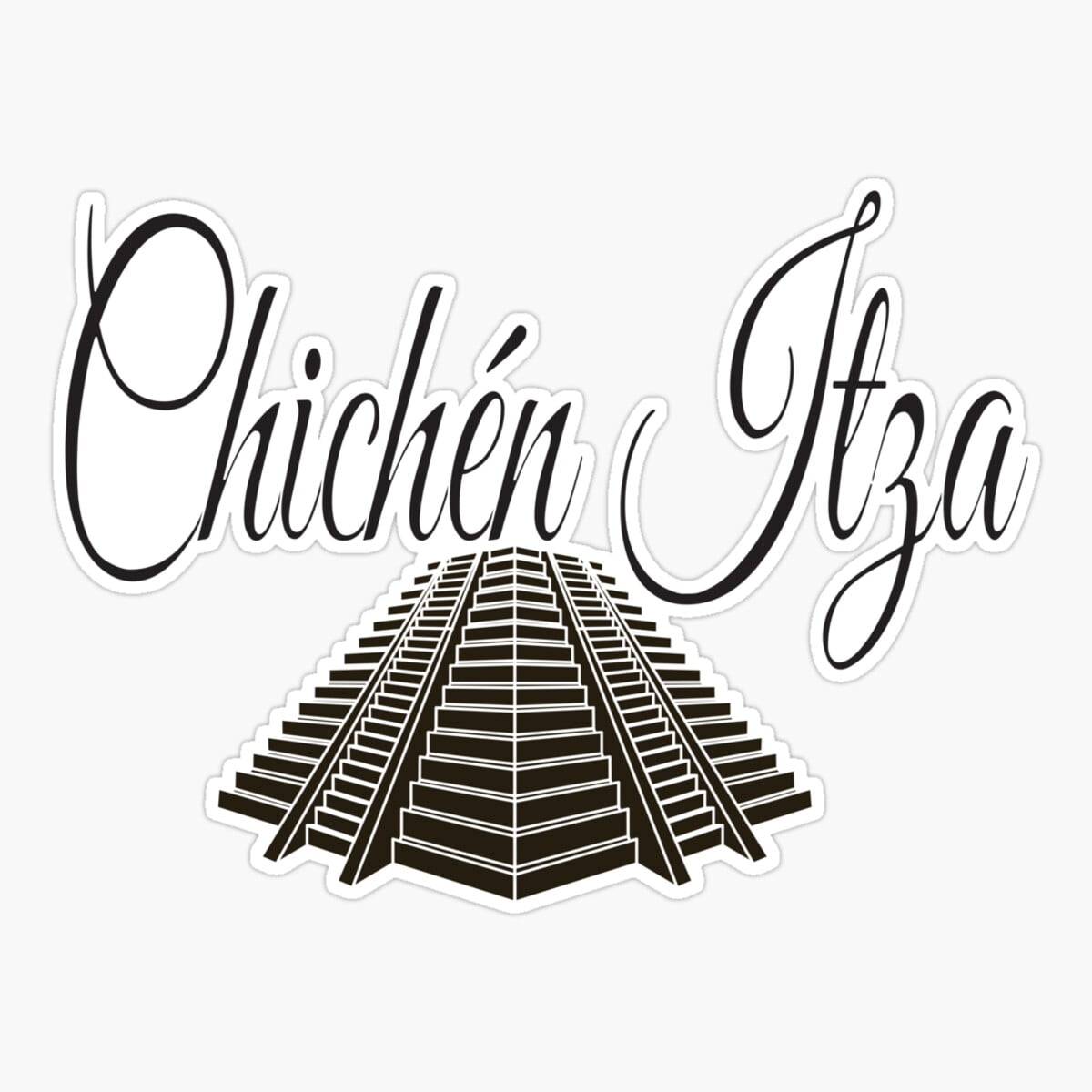 Maneki Chichen-Itza - Maya Ruins- Mexico Sticker, Phone Decal Water ...