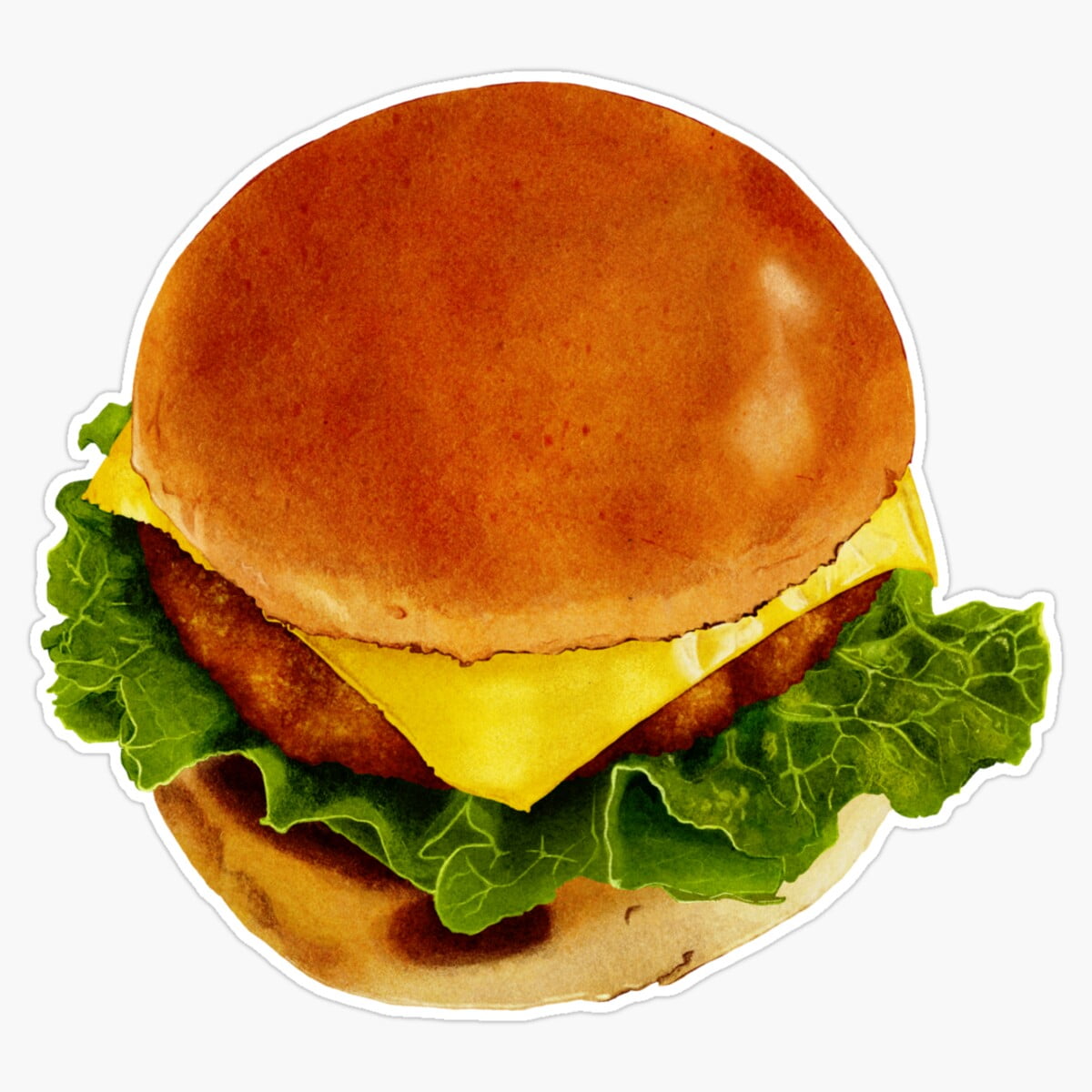 Maneki Chicken Cheese Burger Er, Phone Decal Water Bottle Stickers Car ...