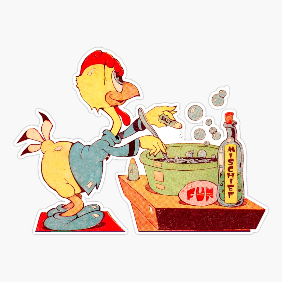 Maneki Chicken Cooking Sticker, Phone Decal Water Bottle Stickers Car ...