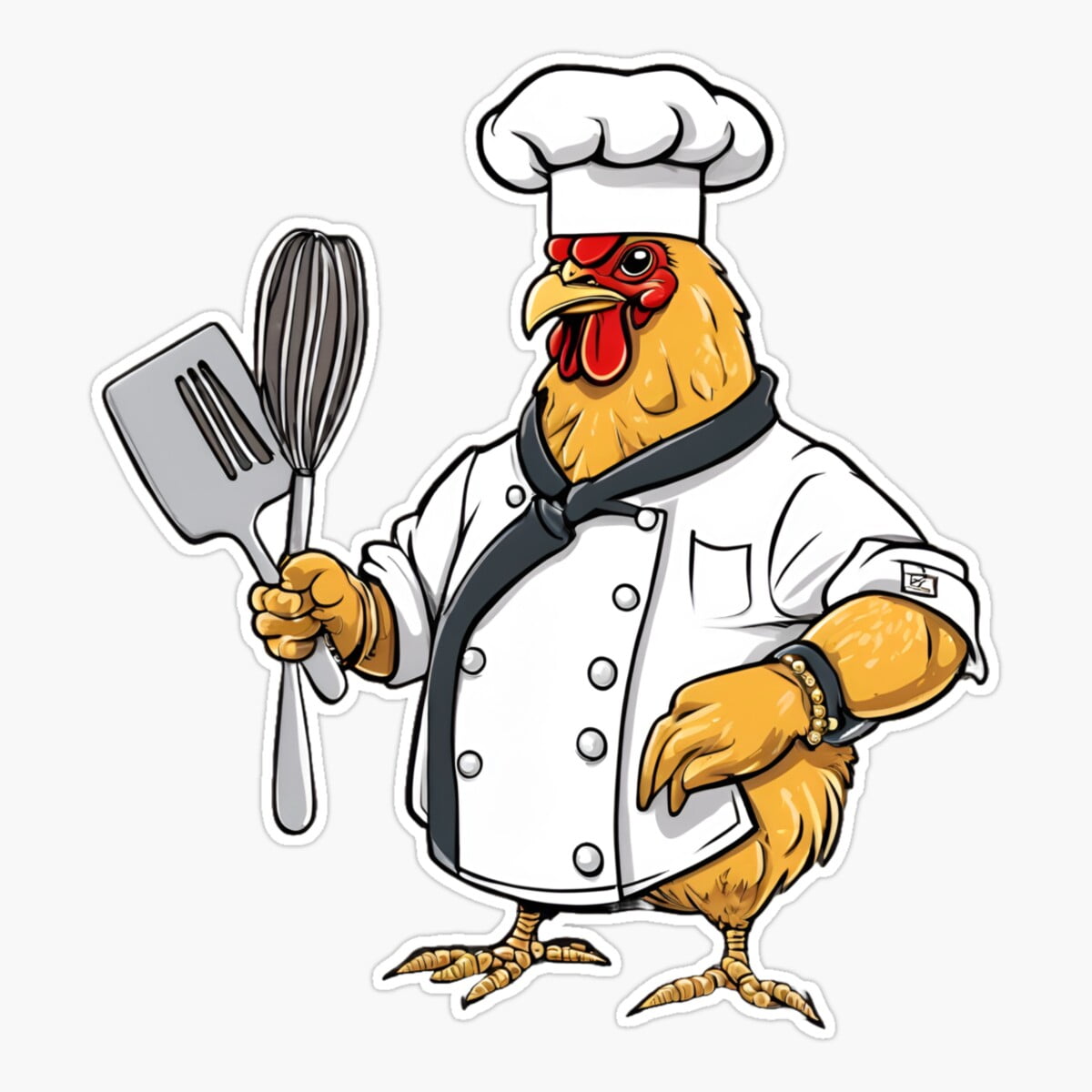 Maneki Chicken Thuggets Che Sticker, Phone Decal Water Bottle Stickers ...