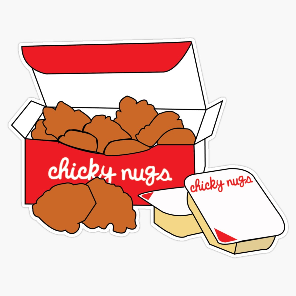 Maneki Chicky Nugs Er, Phone Decal Water Bottle Stickers Car Decals ...