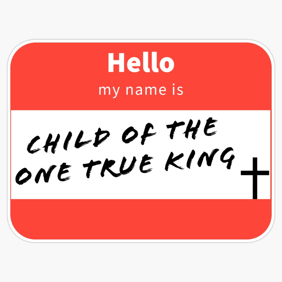 Maneki Child Of The One True King Name Tag Er, Phone Decal Water Bottle ...