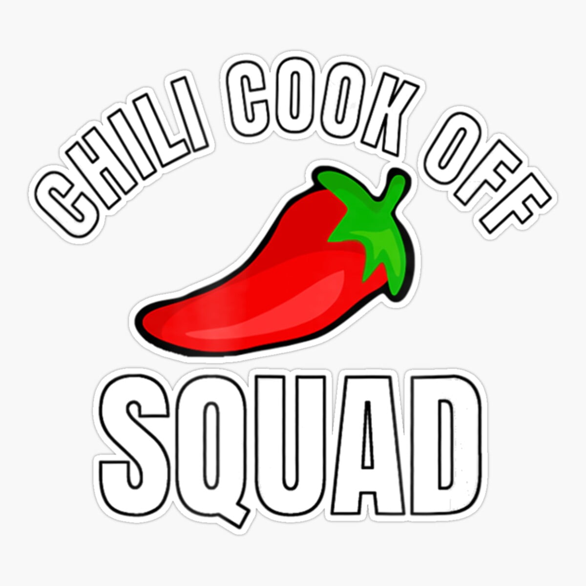 Maneki Chili Cook O Squad Chili Contest Matching Teams Sticker, Phone ...