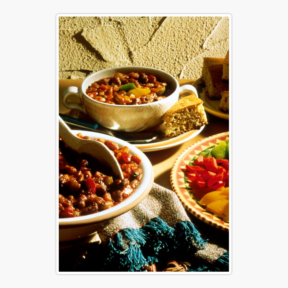 Maneki Chili With Cornbread Sticker, Phone Decal Water Bottle Stickers ...