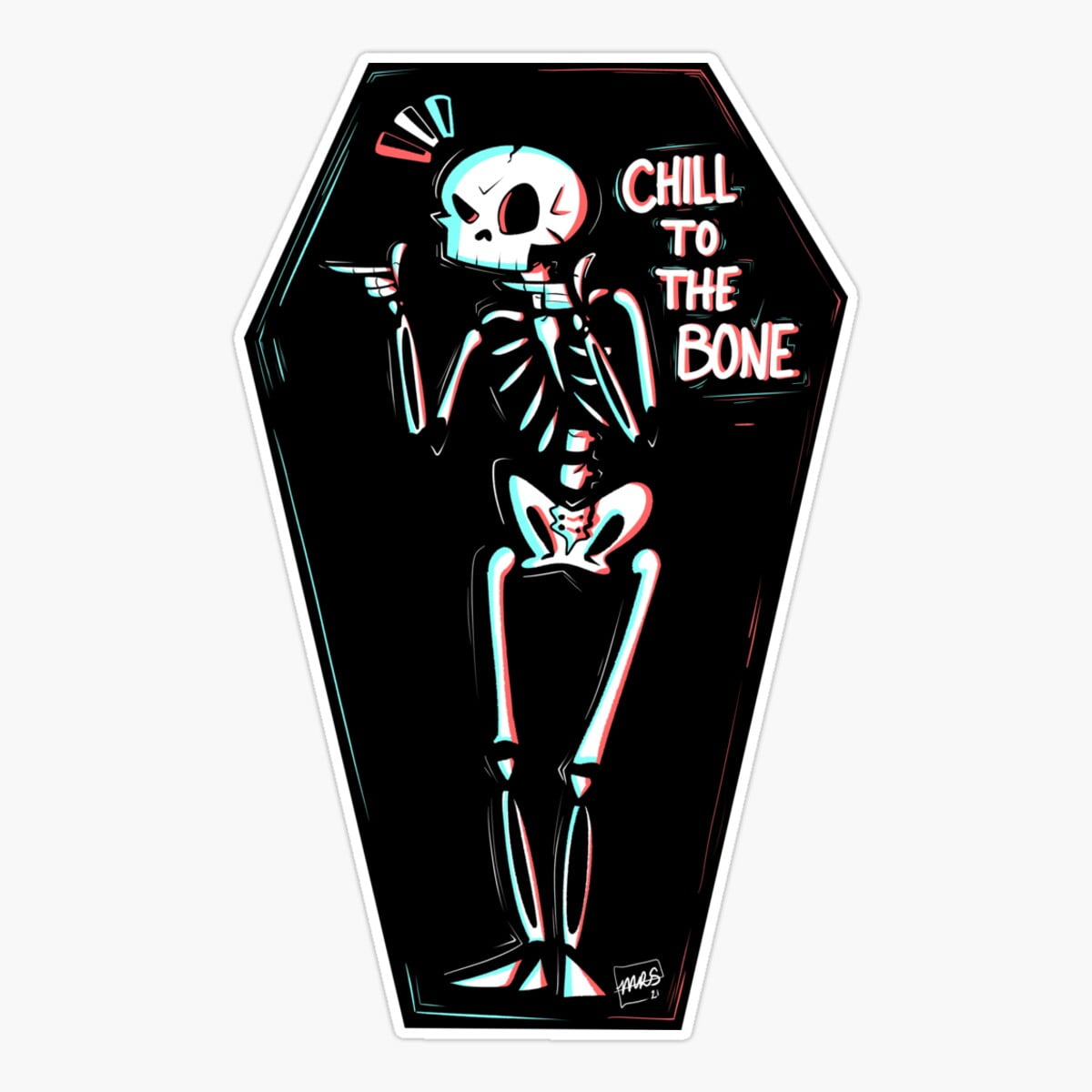 Maneki Chill To The Bone Er, Phone Decal Water Bottle Stickers Car ...