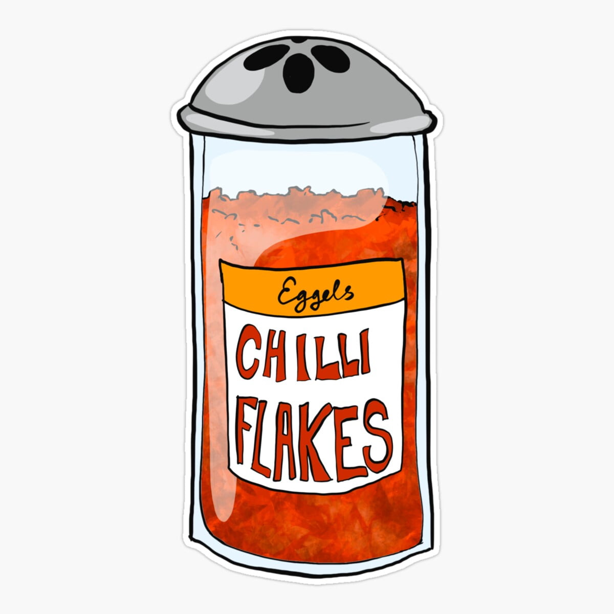 Maneki Chilli Lakes Shaker Sticker, Phone Decal Water Bottle Stickers ...