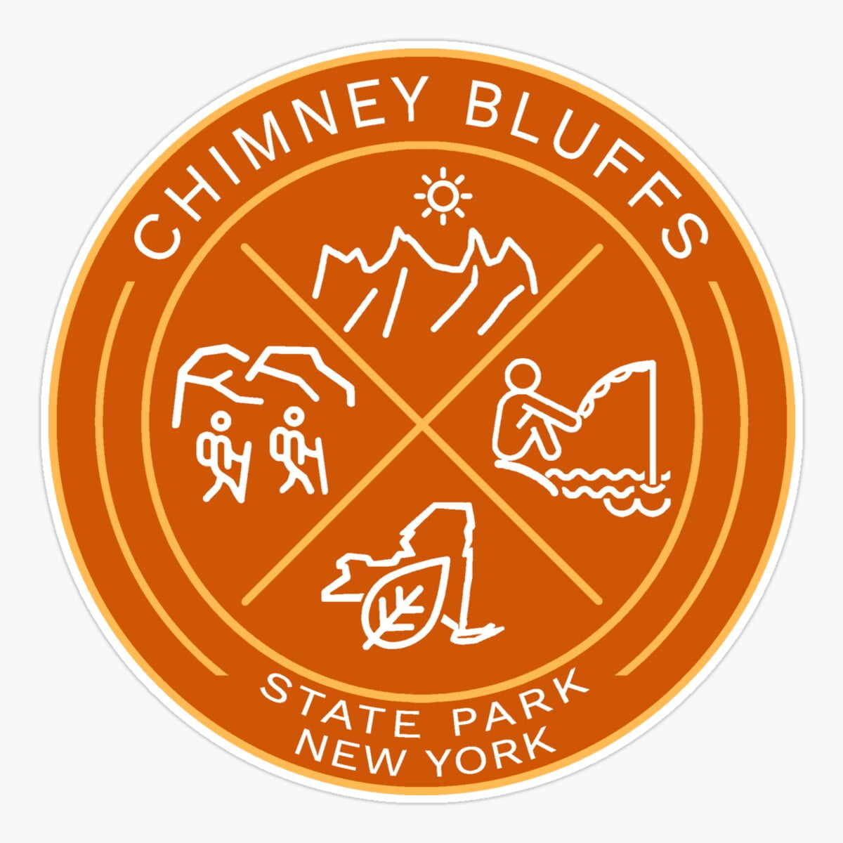 Maneki Chimney Blus State Park Heraldic Logo Er, Phone Decal Water ...