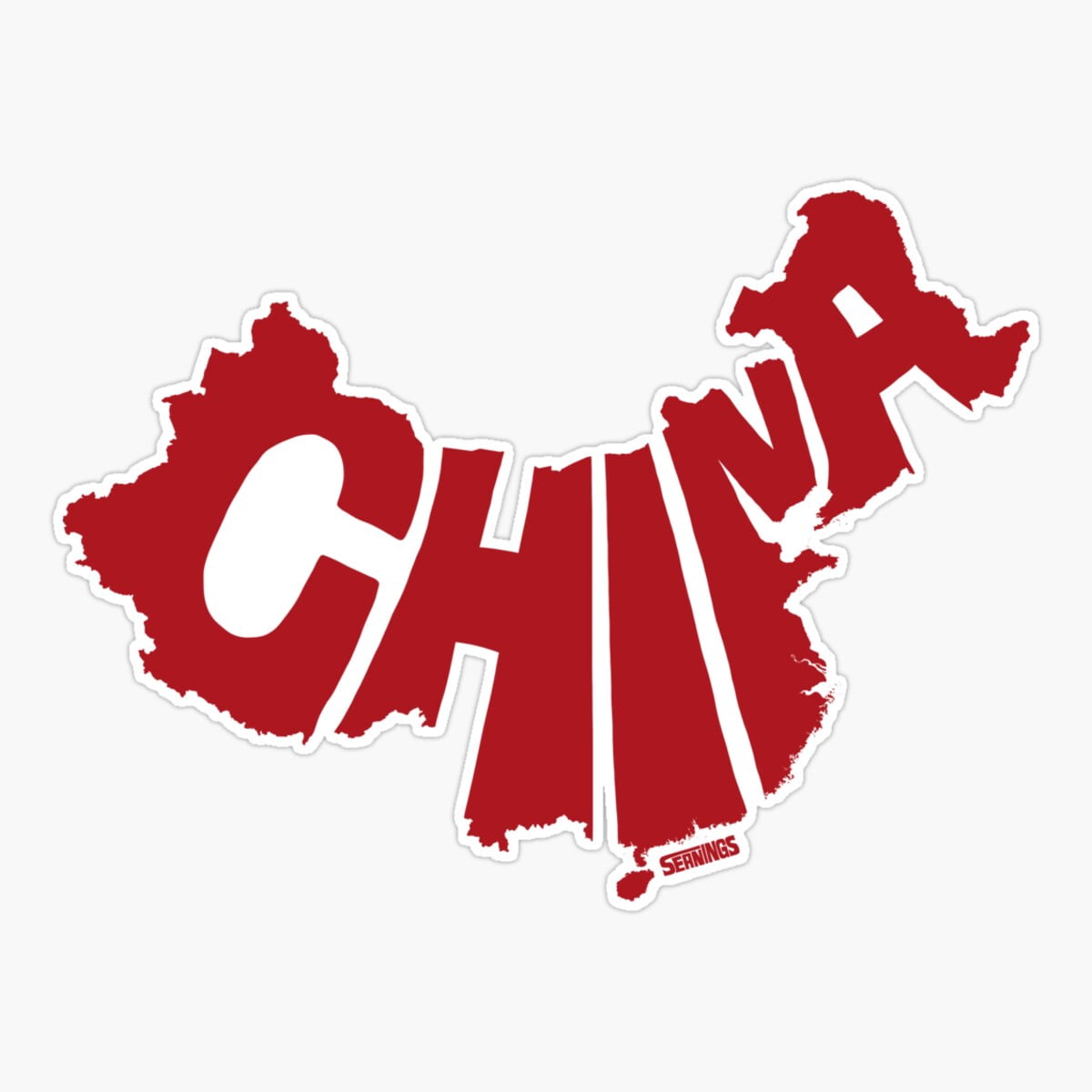Maneki China Red Sticker, Phone Decal Water Bottle Stickers Car Decals ...