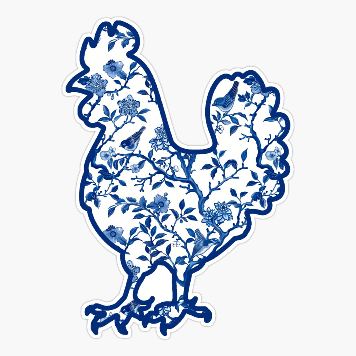 Maneki Chinoiserie Chicken Er, Phone Decal Water Bottle Stickers Car ...