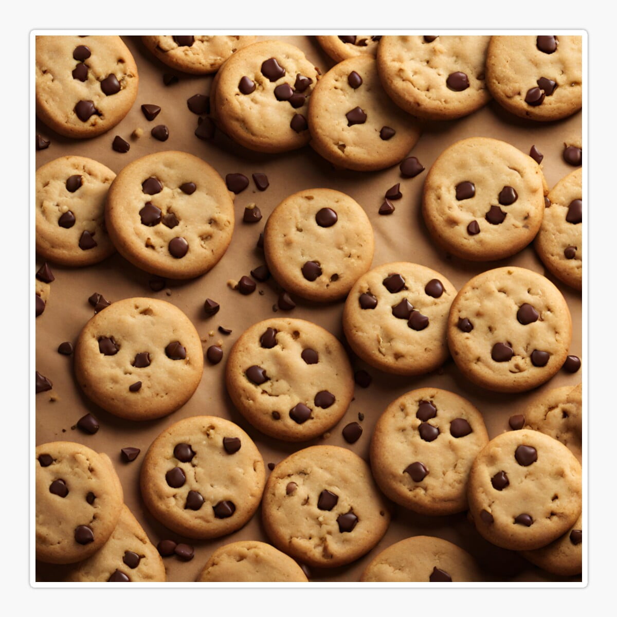 Maneki Chocolate Chip Cookies Texture, Unny, Gits, Sticker, Phone Decal ...