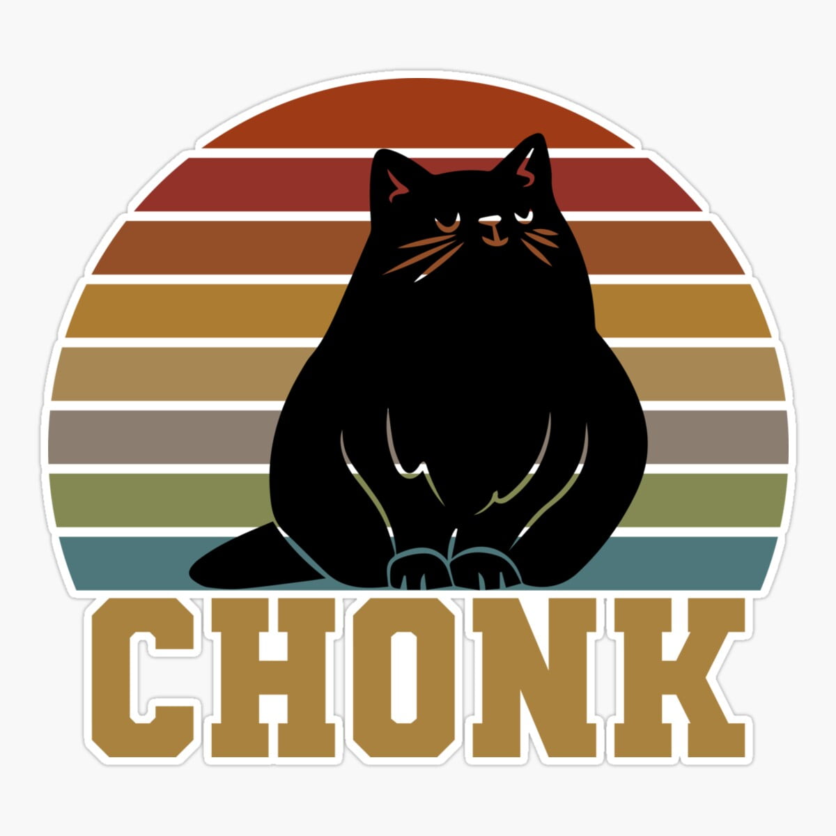 Maneki Chonk Cat Sticker, Phone Decal Water Bottle Stickers Car Decals, Funny Birthday Gift ...