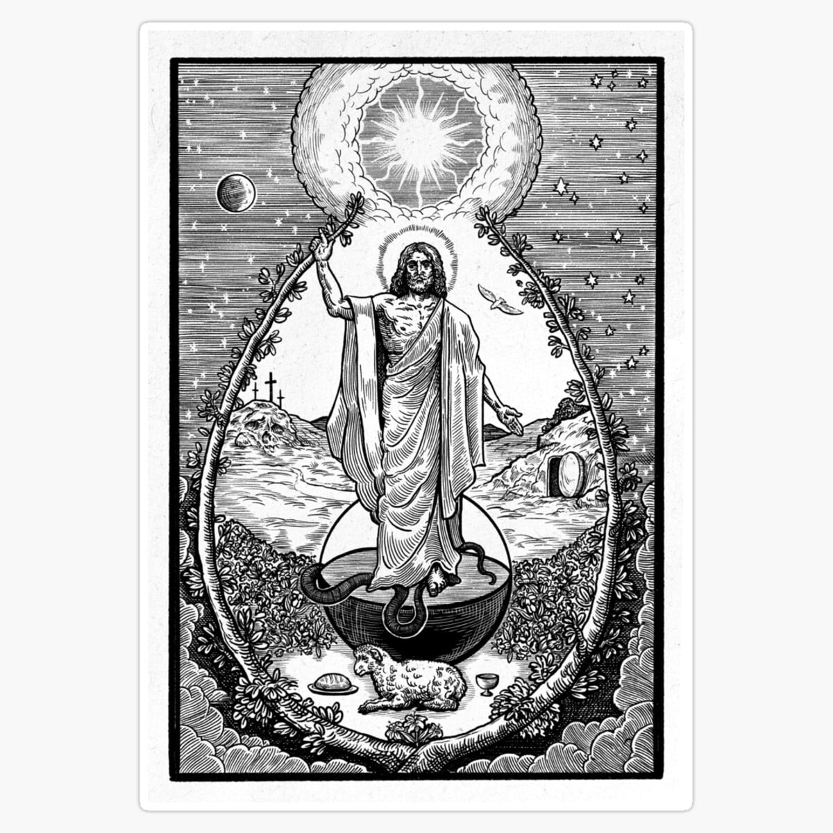 Maneki Christ'S Victory Over Sin And Death Er, Phone Decal Water Bottle ...