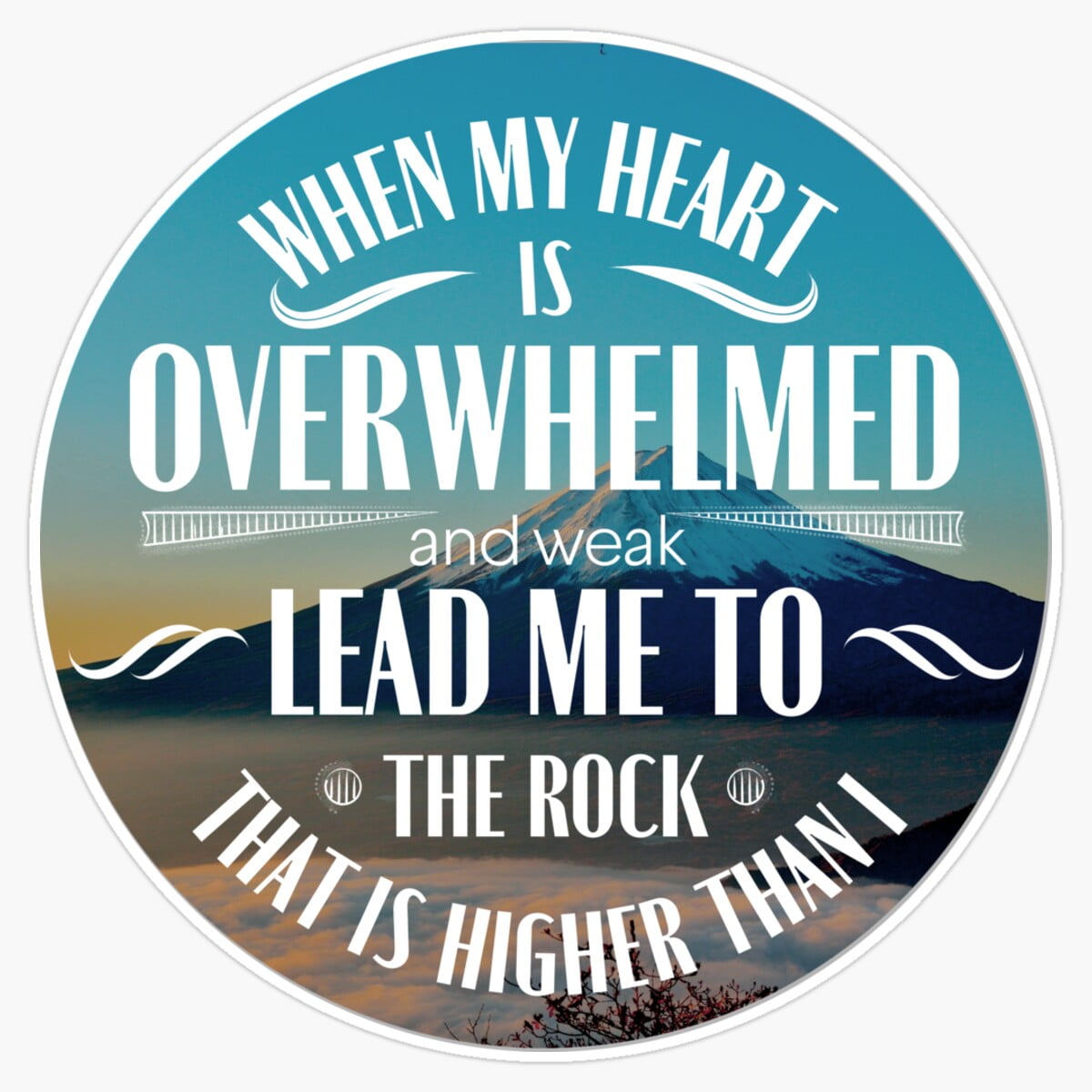 Maneki Christian Bible Verse - When My Heart Is Overwhelmed, Lead Me To ...