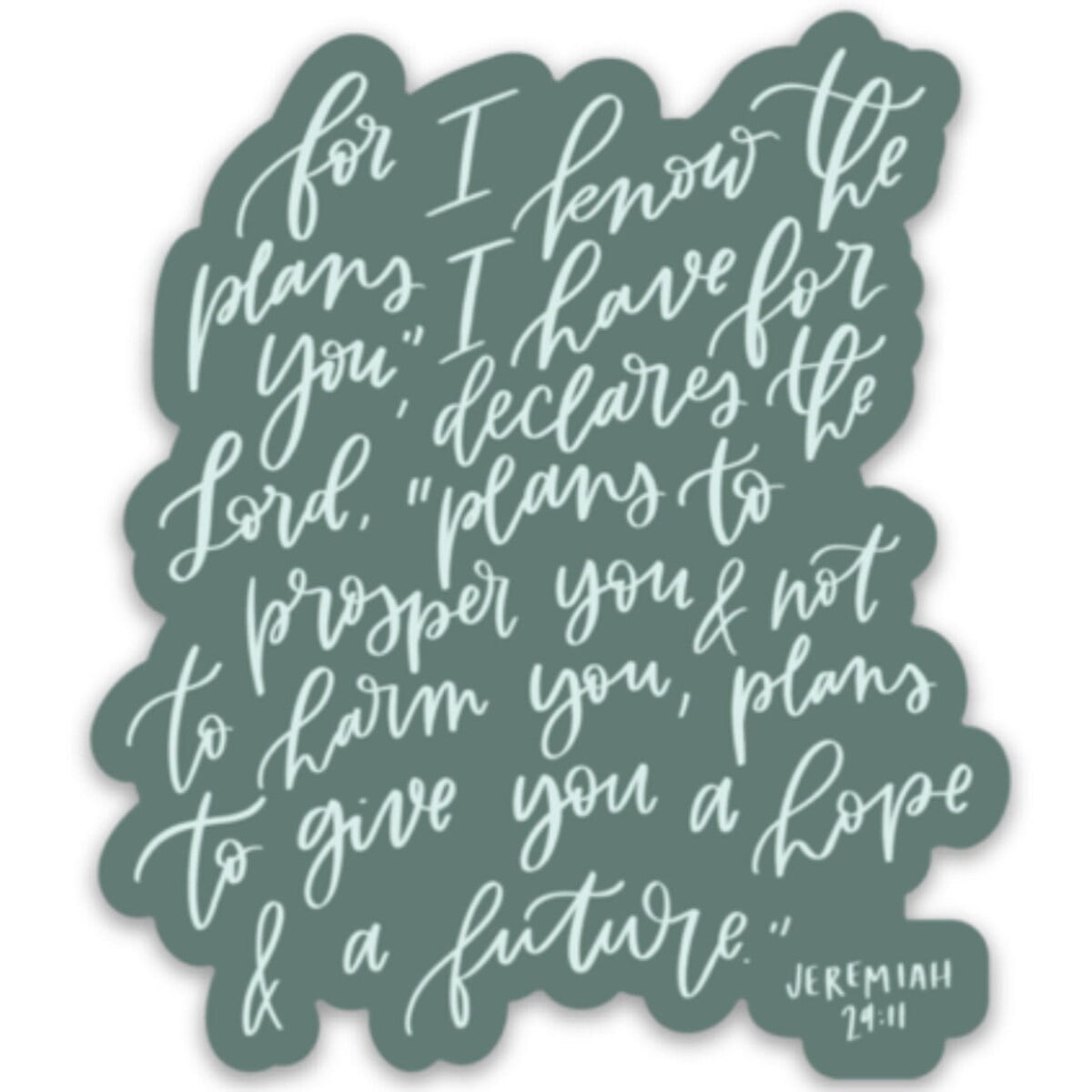 Maneki Christian Stickers Religious Quotes Jeremiah 29:11 Decal Faith ...