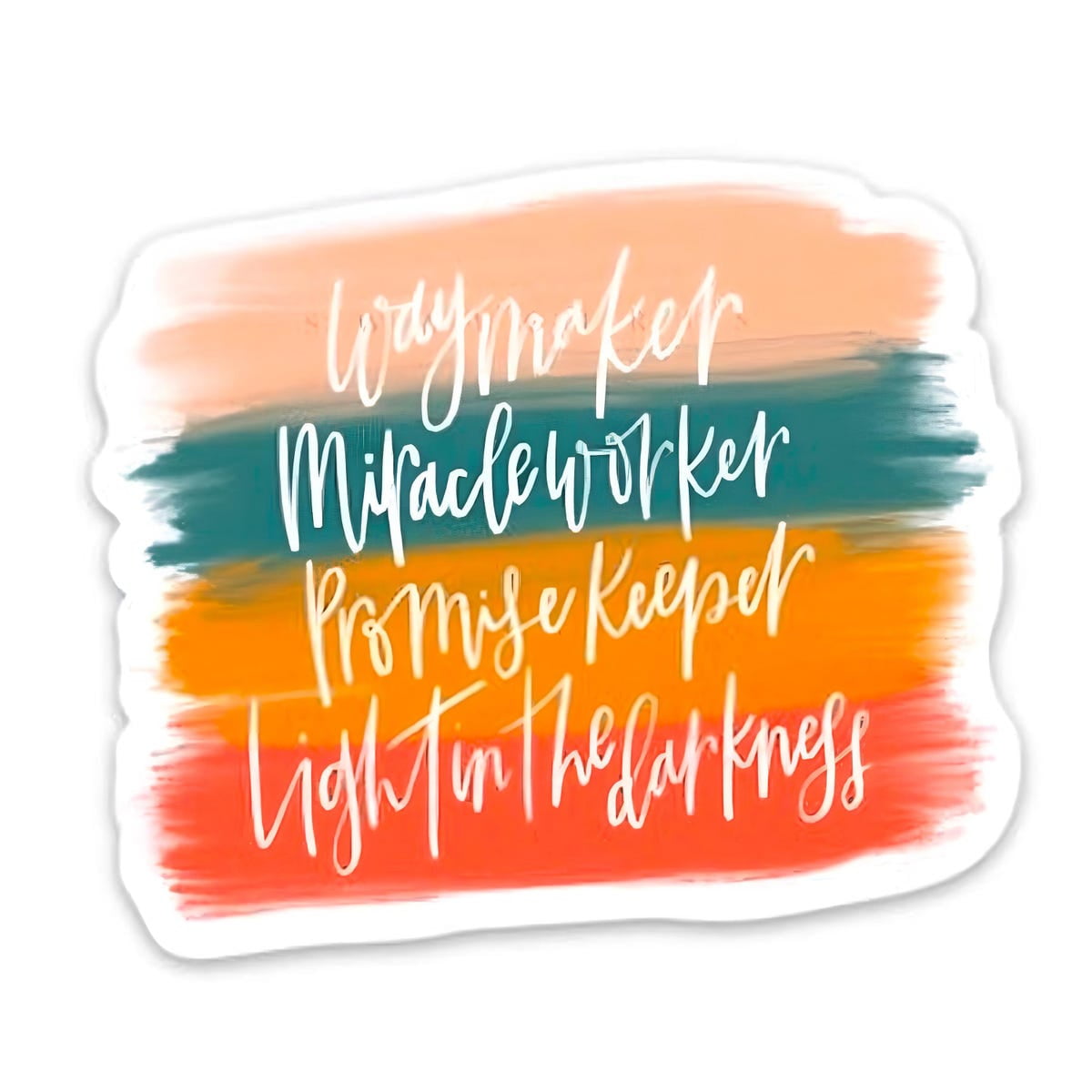 Maneki Christian Stickers Ridge Stickers About Faith, The Bible Waymaker, Miracle Worker ...