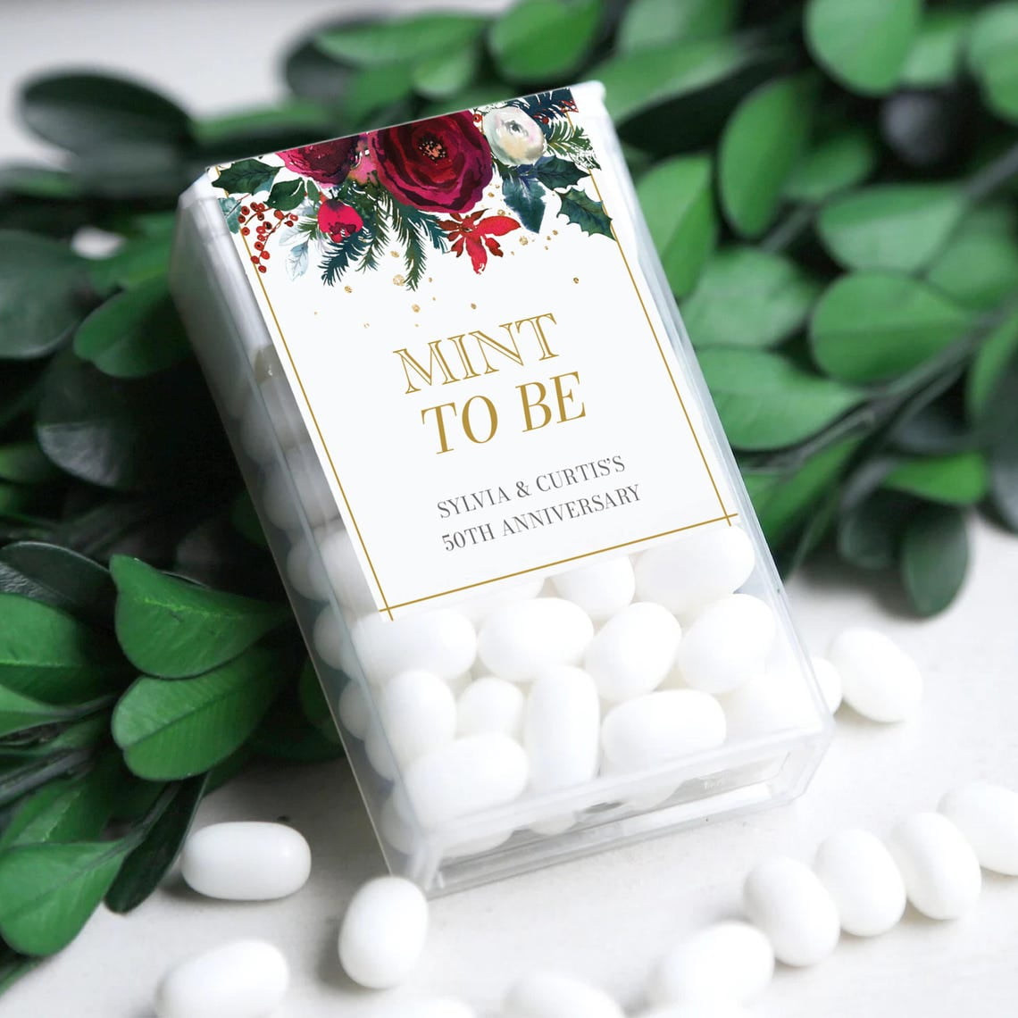 Maneki Christmas 50Th Wedding Anniversary Party Favors Mint To Be ...