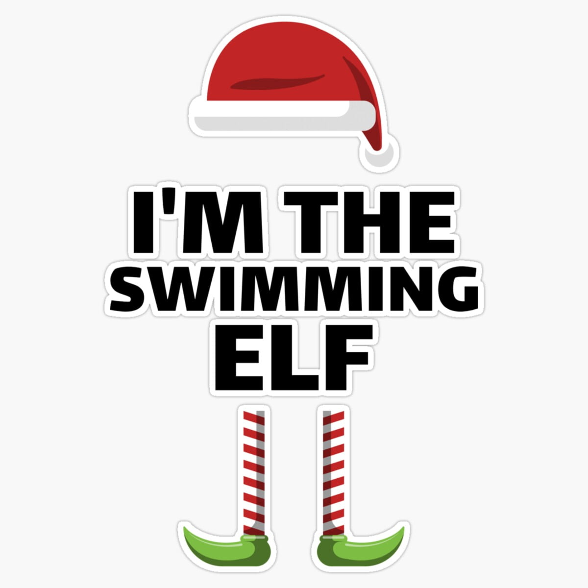 Maneki Christmas Swimming Elf Matching Group Costume Er, Phone Decal ...