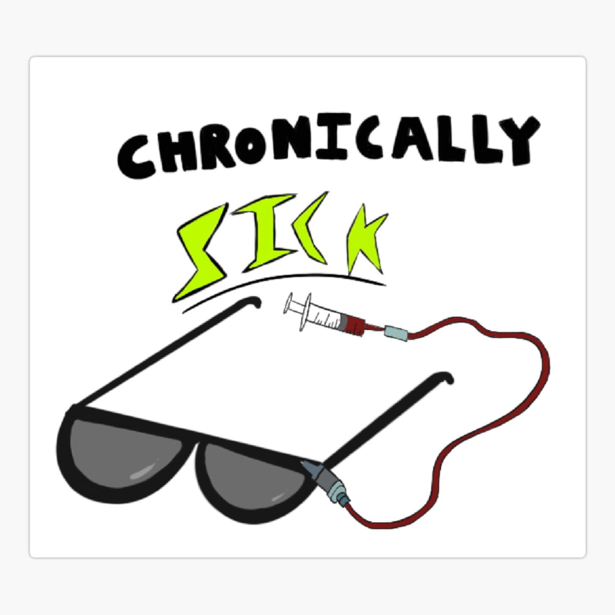 Maneki Chronically Sick Chronic Illness Funny Design Er, Phone Decal ...