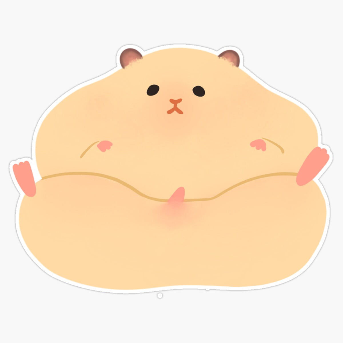 Maneki Chubby Mochi Hamster Er, Phone Decal Water Bottle Stickers Car ...