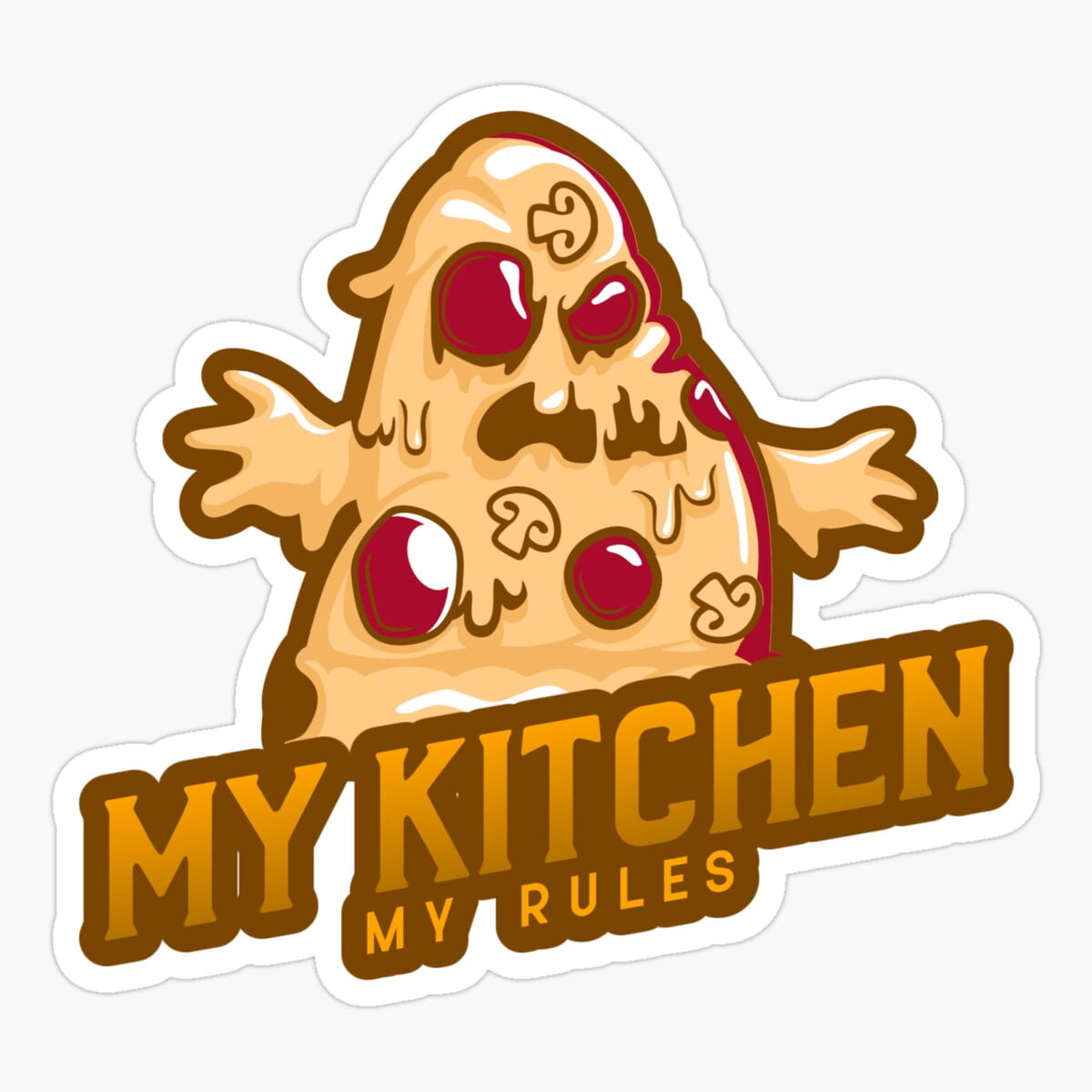 Maneki Chubby Monster Cartoon Kitchen Sticker, Phone Decal Water Bottle ...