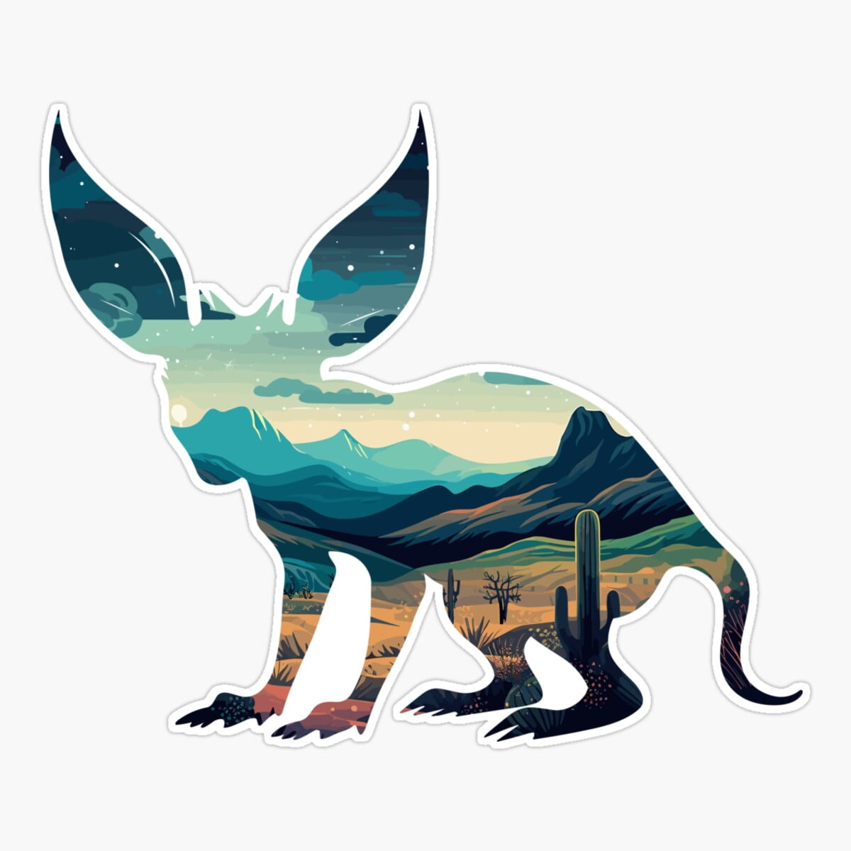 Maneki Chupacabra Cryptids Graphic Art Cryptozoology Sticker, Phone ...