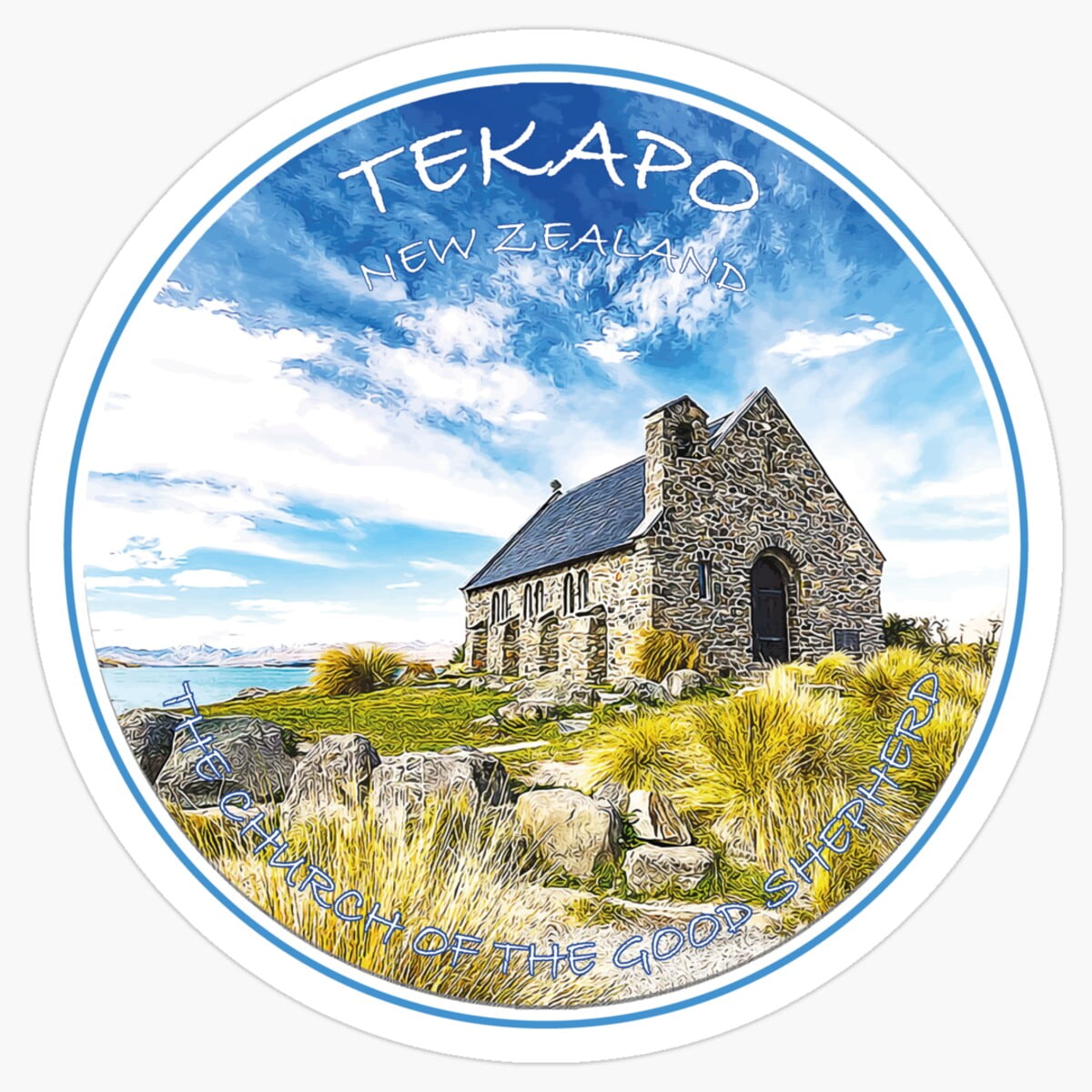Maneki Church Of The Good Shepherd, Lake Tekapo Er, Phone Decal Water ...