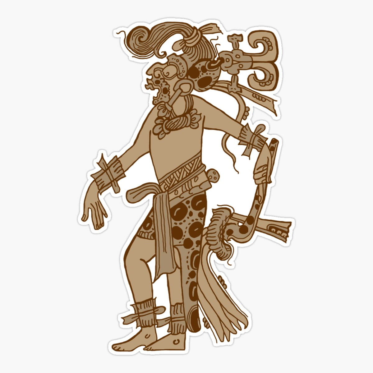 Maneki Chuwaaj, Maya God O Ire And War Sticker, Phone Decal Water ...