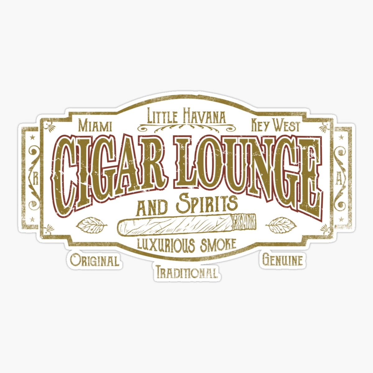 Maneki Cigar Lounge And Spirits Vintage T-Shirt Er, Phone Decal Water ...