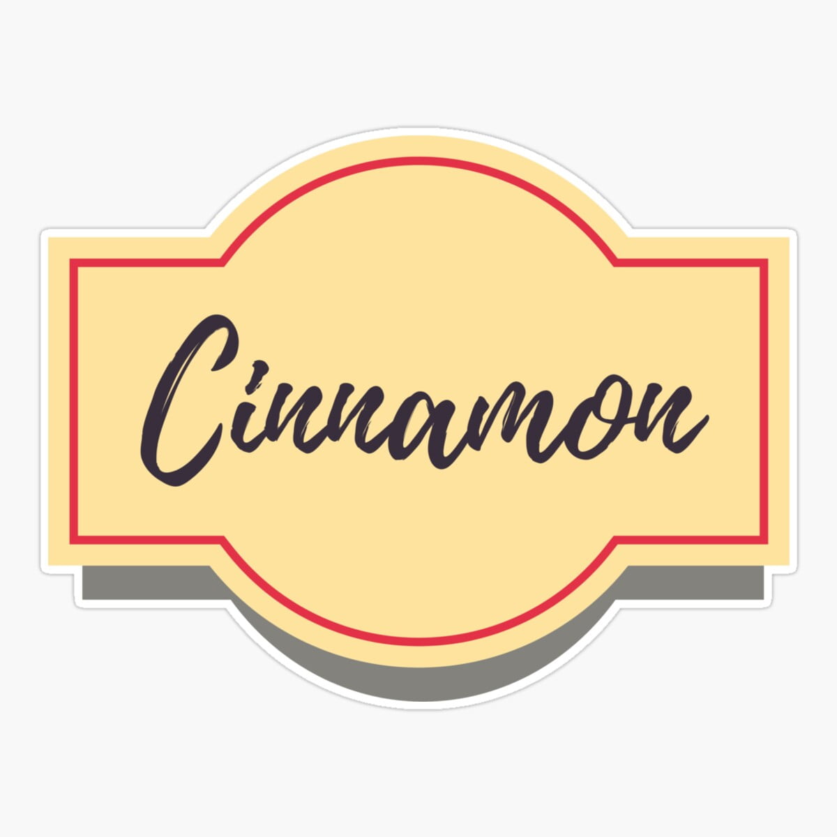 Maneki Cinnamon - Kitchen Label Sticker, Phone Decal Water Bottle ...