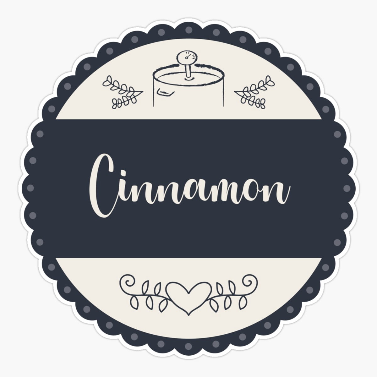 Maneki Cinnamon Kitchen Label Sticker, Phone Decal Water Bottle ...