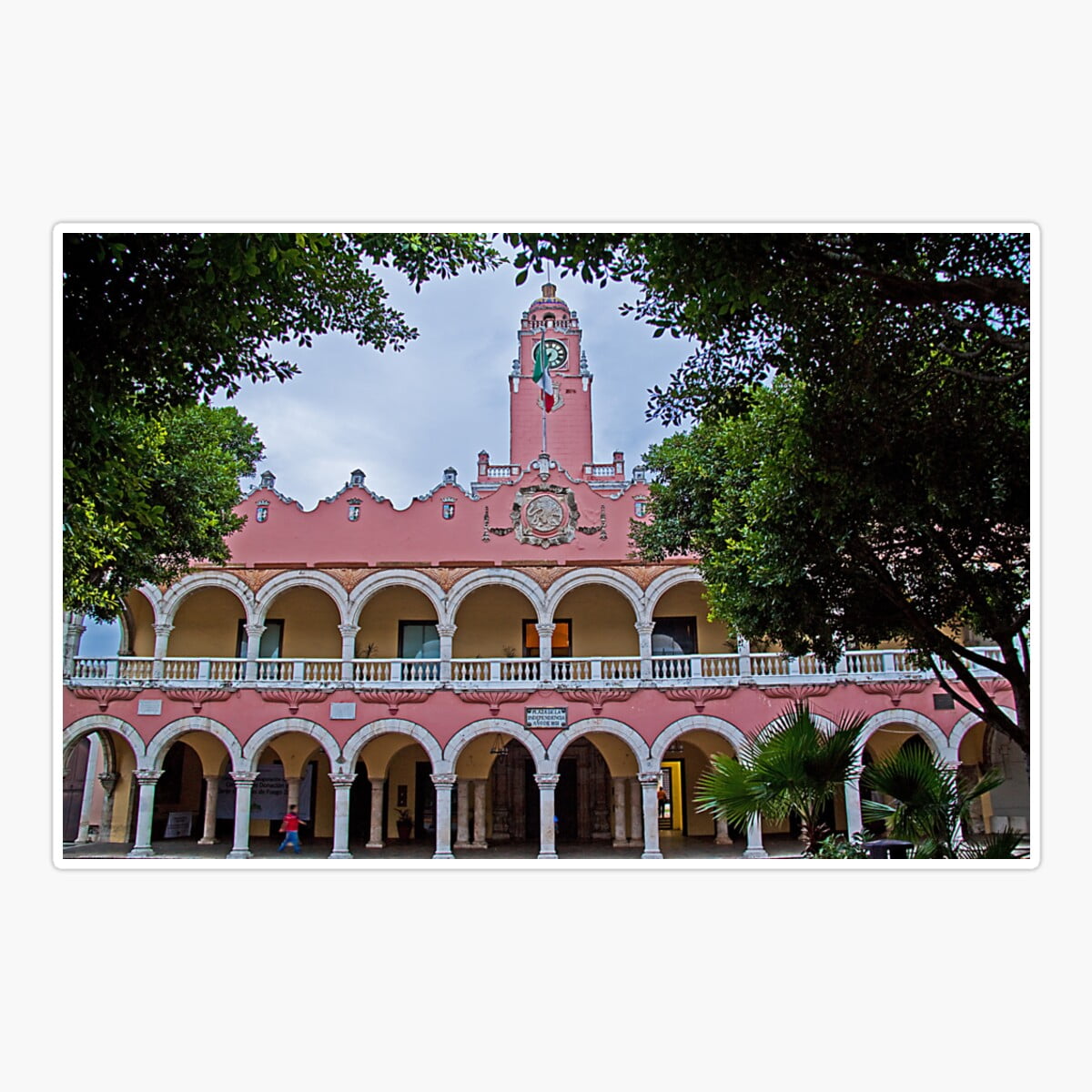 Maneki City Hall. Merida. Yucatan. Mexico Sticker, Phone Decal Water ...