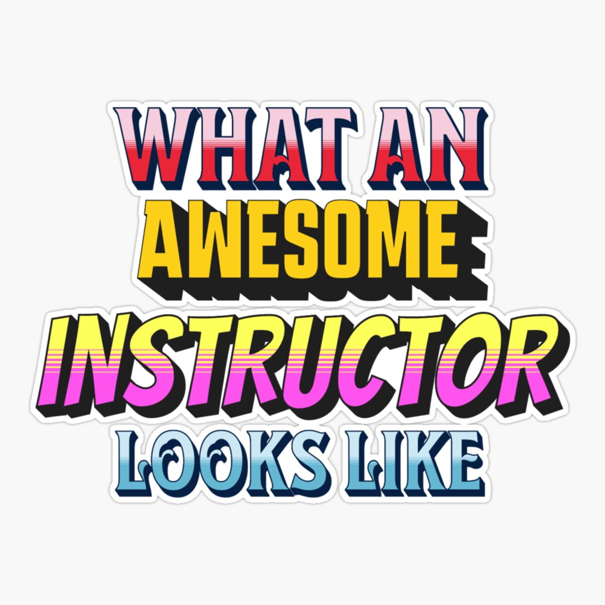 Maneki Clic Instructor T-Shirt Er, Phone Decal Water Bottle Stickers ...