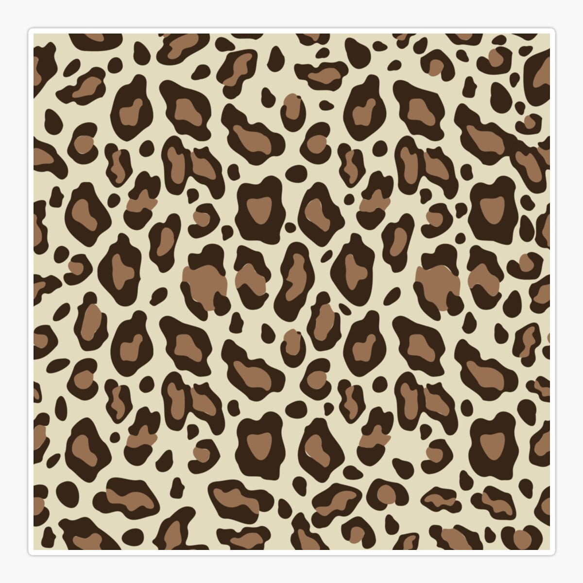 Maneki Clic Leopard Print Pattern On Warm Ivory Background - Numbered ...