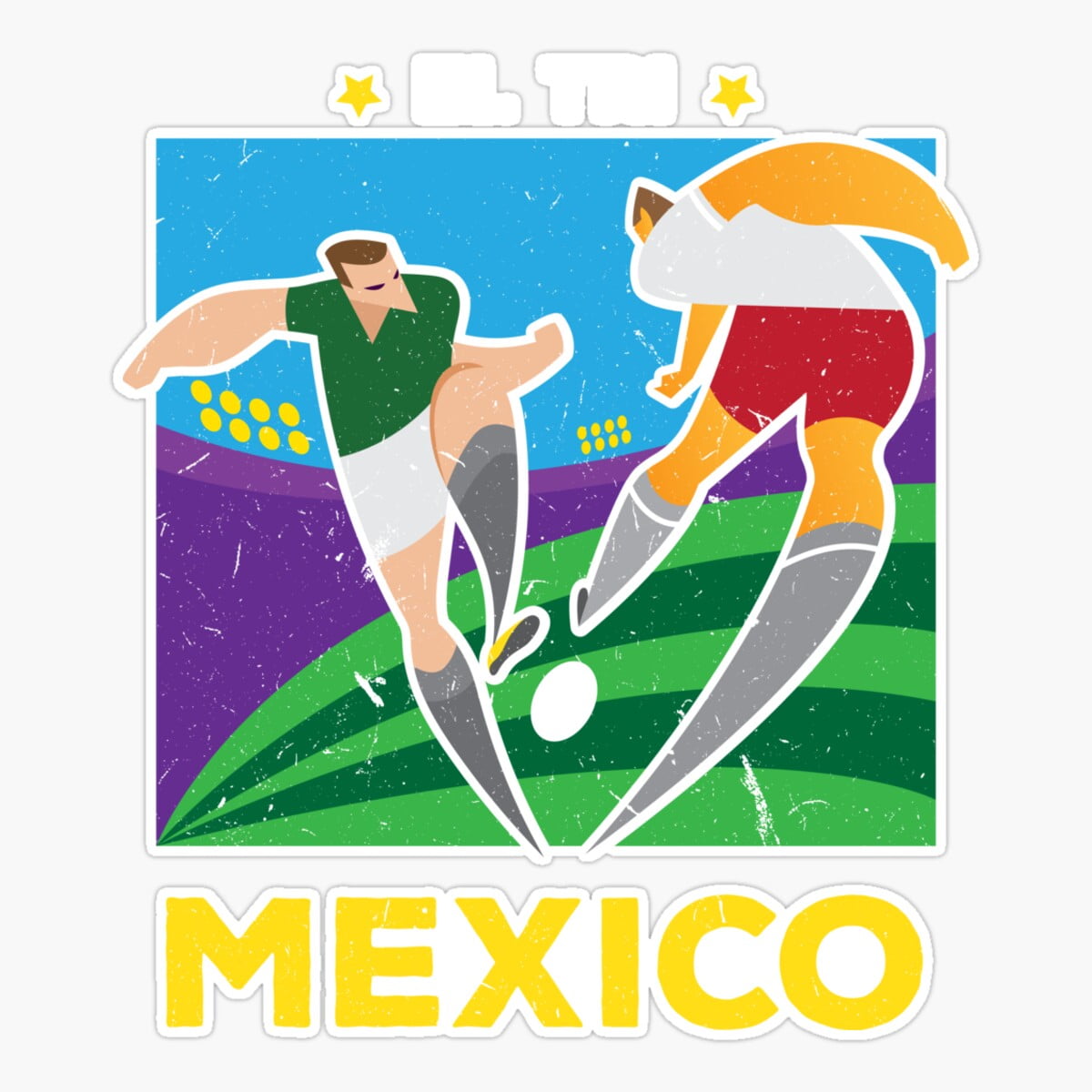 Maneki Clic Mexico Poster World Soccer Cup 2018 Mexico Team Jersey ...