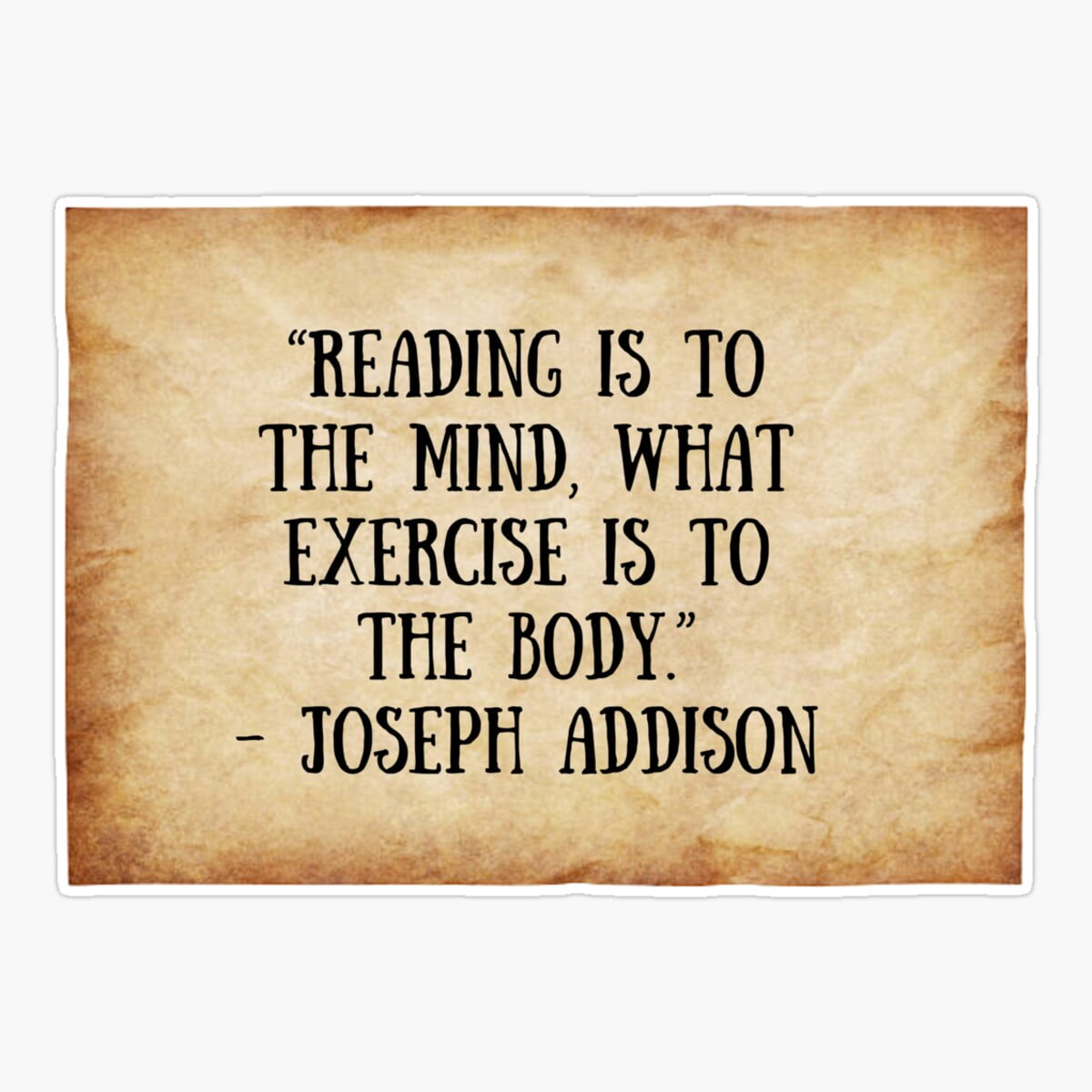 Maneki Clic Reading Quote By Joseph Addison Sticker, Phone Decal Water Bottle Stickers Car ...