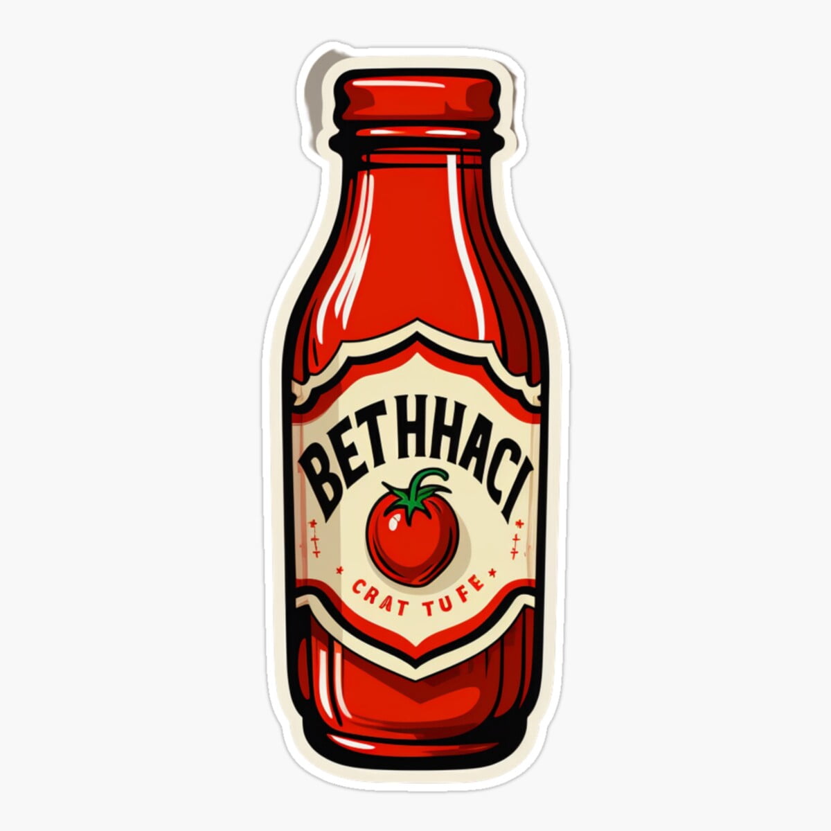 Maneki Clic Tomato Sauce Vintage Bottle Sticker Sticker, Phone Decal ...