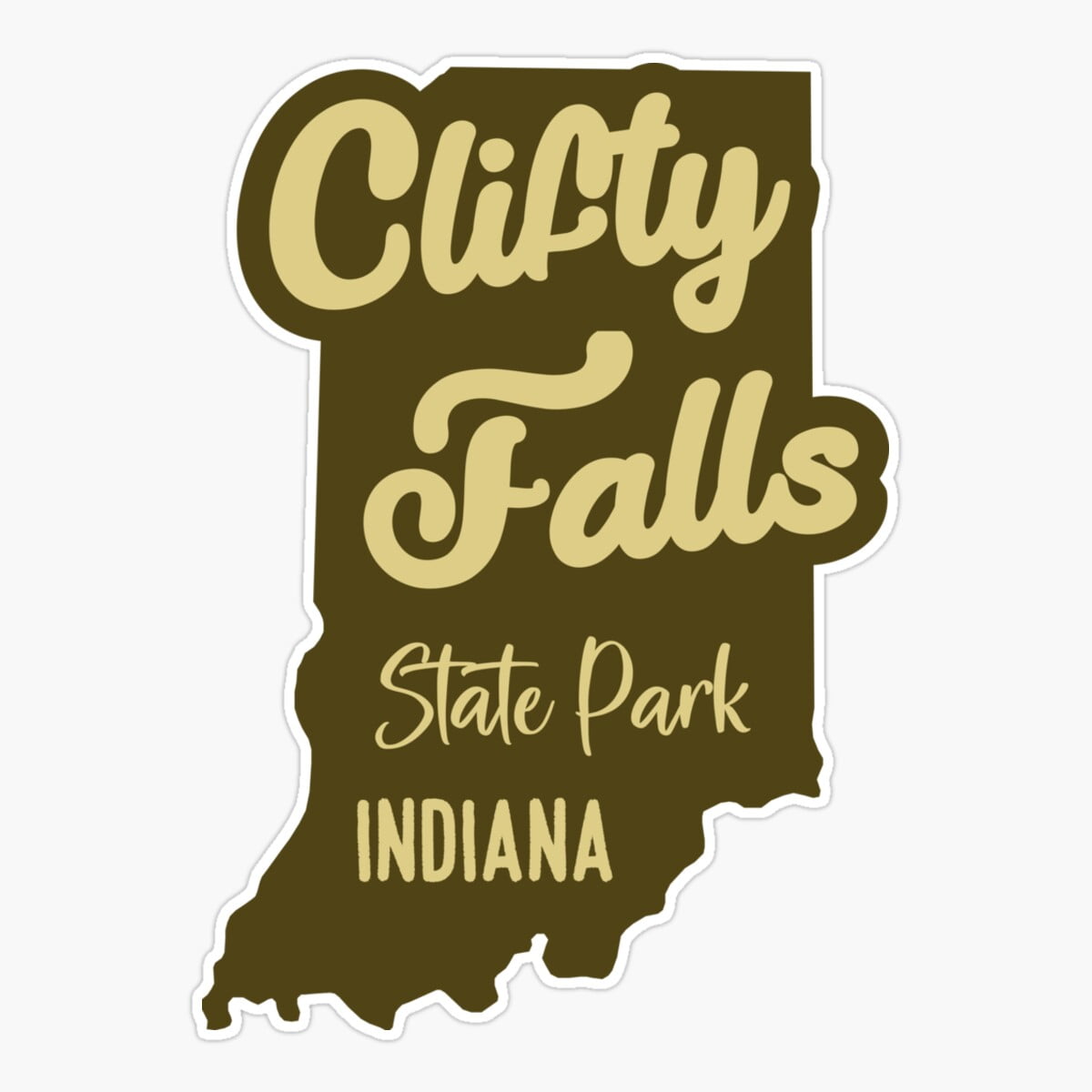 Maneki Clity Alls State Park Indiana Er, Phone Decal Water Bottle ...