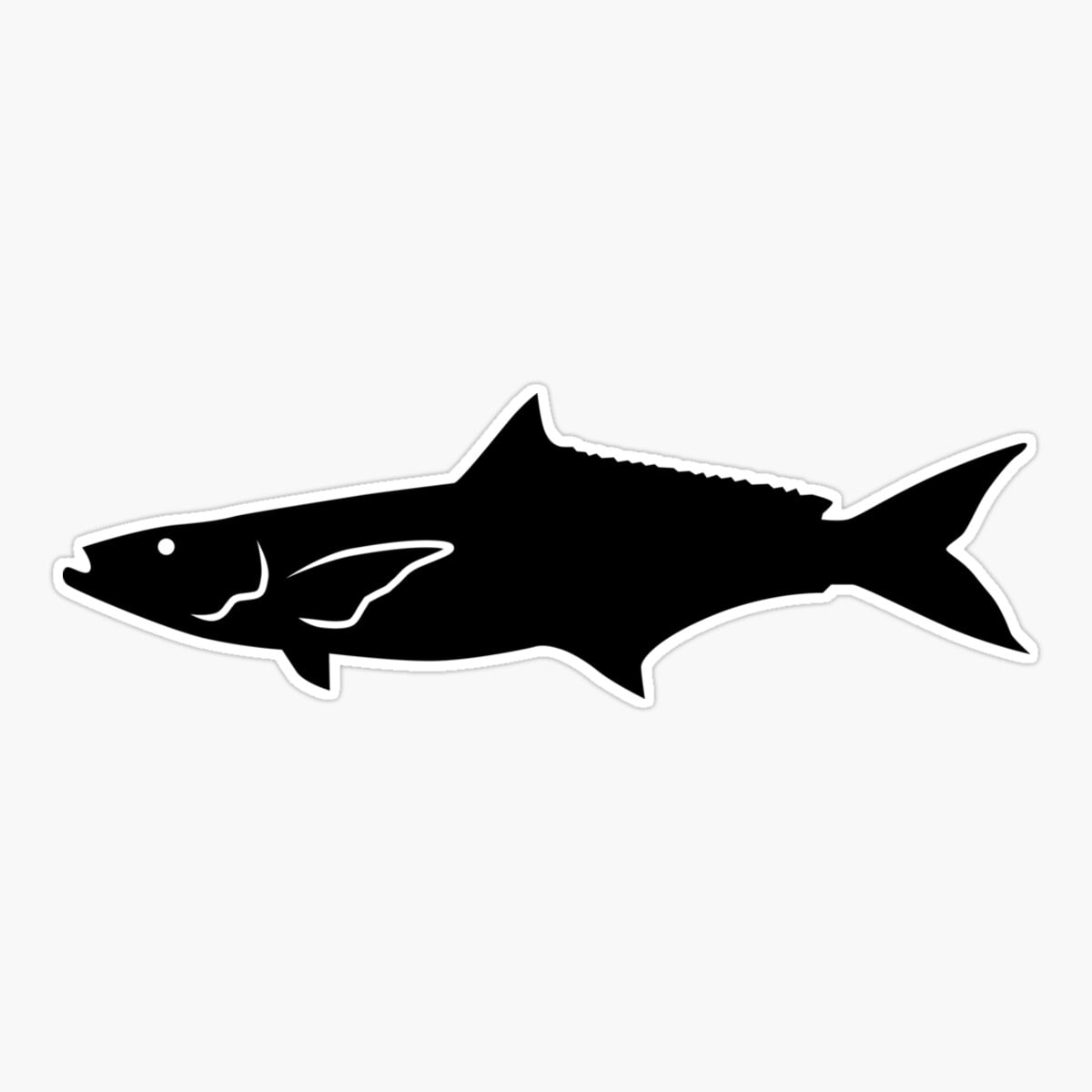 Maneki Cobia Ish Silhouette (Black) Er, Phone Decal Water Bottle ...