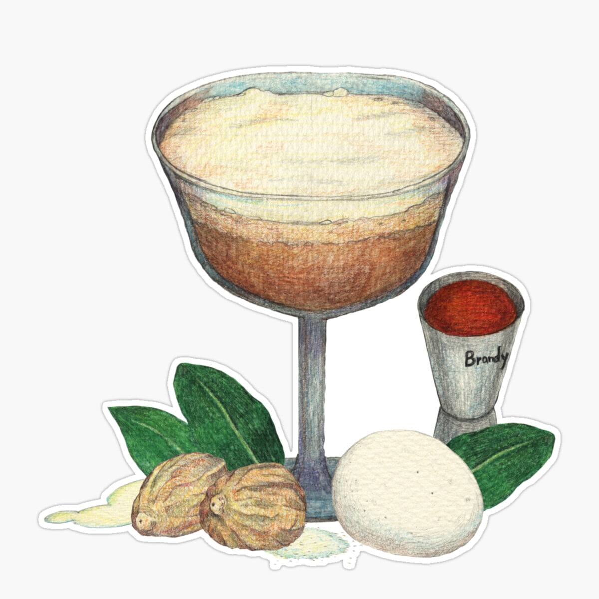 Maneki Cocktail Recipe Pattern _ Brandy Lip Sticker, Phone Decal Water ...