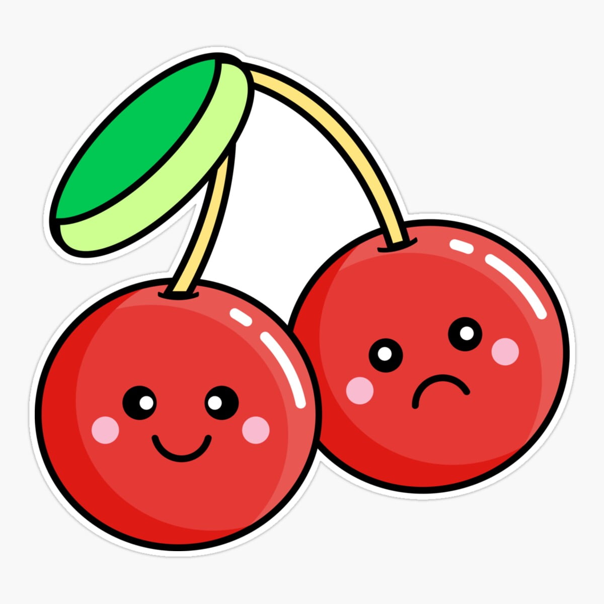 Maneki Codependent Cherries Er, Phone Decal Water Bottle Stickers Car ...