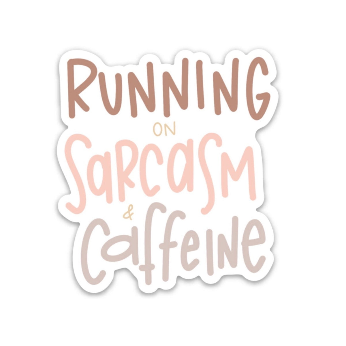 Maneki Coffee Decal Waterproof Vinyl Stickers Running On Sarcasm ...