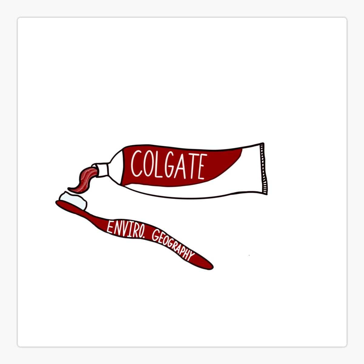 Maneki Colgate Environmental Geography Department Sticker, Phone Decal ...